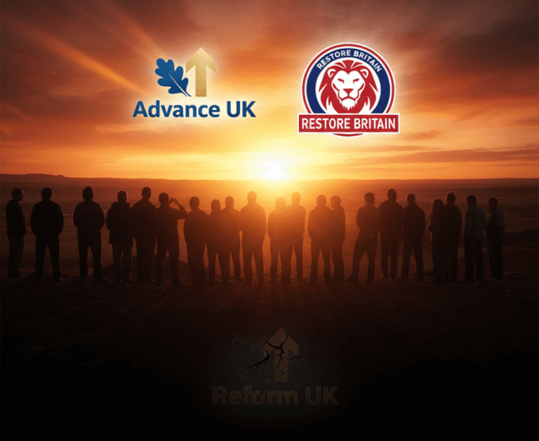 British Right Realignment 2025: Reform vs Advance vs Restore
